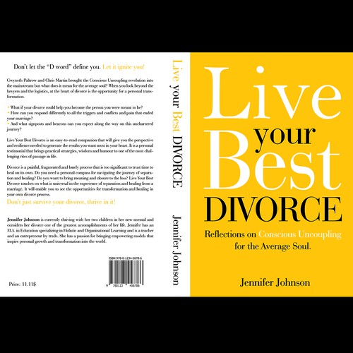 Book design for a FRESH perspective on divorce | Book cover contest