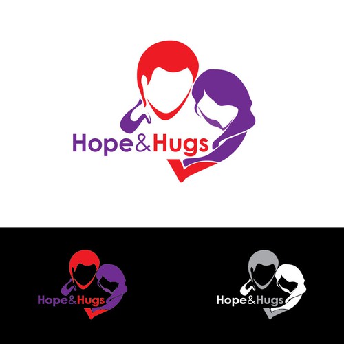 Create a logo that has the feeling of hope and a hug for both male and ...
