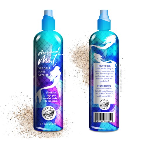 Design for salt water hairspray bottle with Mermaid scales! | Product ...