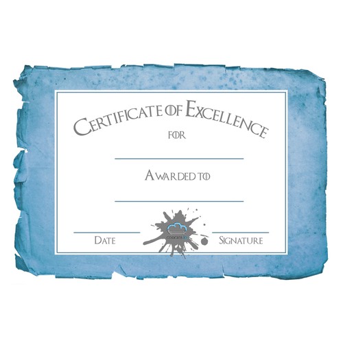 Game of thrones styled award certificate | Flash banner contest