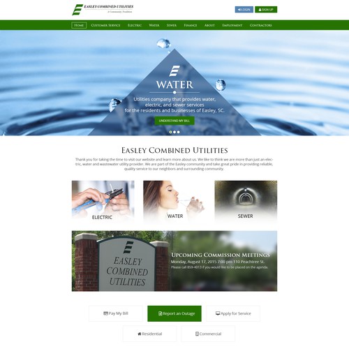Website design for Utilities Company (managed by Peacock Marketing ...