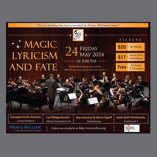 Designs | Orchestra concert flyer for community ensemble | Postcard ...