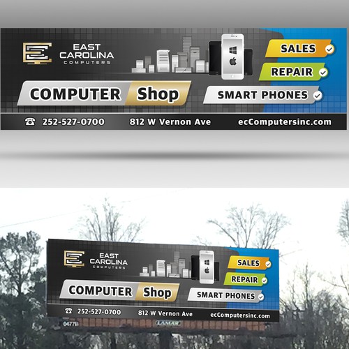 Computer Shop Signboard Design