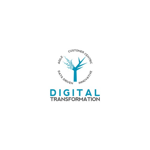 Financial institute needs a modern age Digital Transformation logo ...