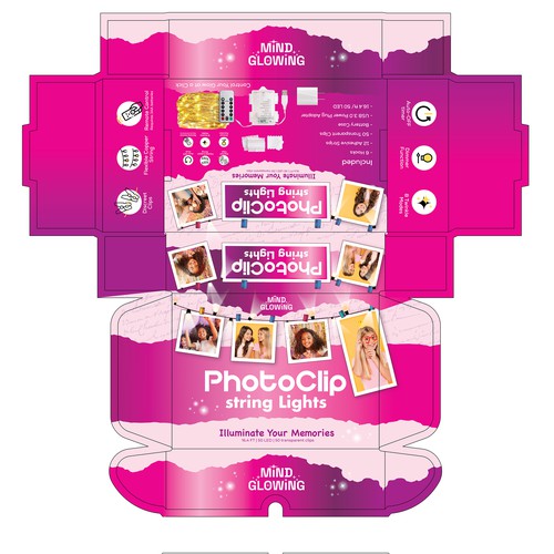 Designs | A cute, trendy & engaging packaging for our Photo Clip String ...