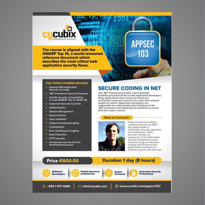 Design a best selling cyber course leaflet! | Postcard, flyer or print ...