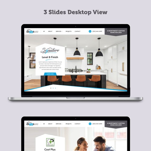 Designs | Diggs Custom Homes Website | Web page design contest