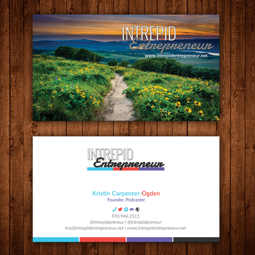 Creative Business Card for Intrepid Entrepreneur | Business card contest