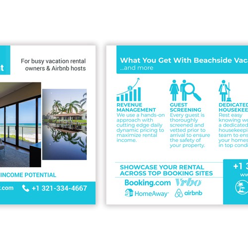 Designs | Design a Vacation Rental Management Postcard - Appeal to Property Owners | Postcard ...