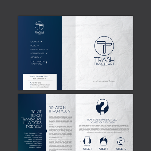 Create a out of this world and eye catching brochure for Trash ...