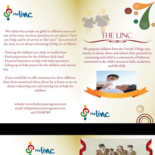 Single Fold Brochure for The Linc Tutoring/Mentoring Program | Print or ...