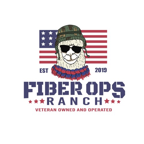 Design a creative logo for “Fiber Ops Alpaca Ranch” owned/operated by ...