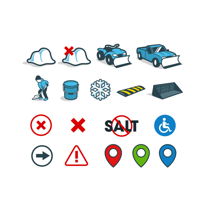 Hazard and work icons for Map | Other art or illustration contest