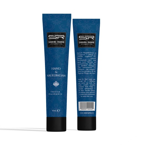 Create two luxurious hand balm tube (matt design, gender neutral ...