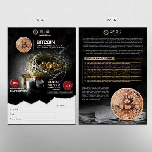 Bitcoin/Bitcoin Mining/Gold/Silver | Postcard, flyer or print contest