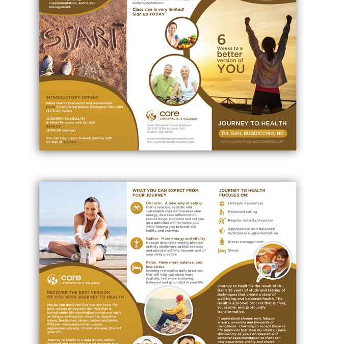 Create an inspiring brochure for people who want to improve their ...