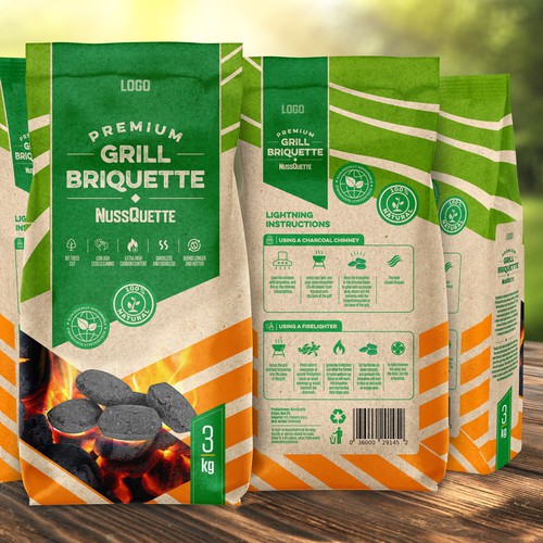 Charcoal Briquettes Packaging
