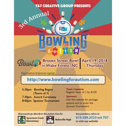 Design an Edgy Flyer for Bowling for Autism! | Poster contest