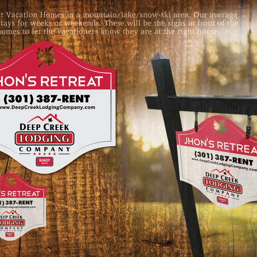 Deep Creek Lodging Company - House Signs | Signage contest