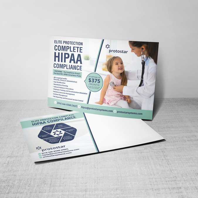Create material for a new HIPAA compliance product mail campaign ...