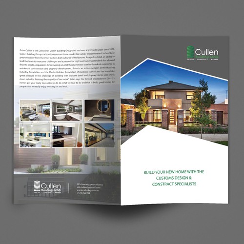 Create the most contemporary and upmarket custom home builder marketing ...