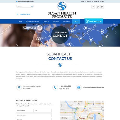 Sloan Health Products Website Redesign | WordPress theme design contest