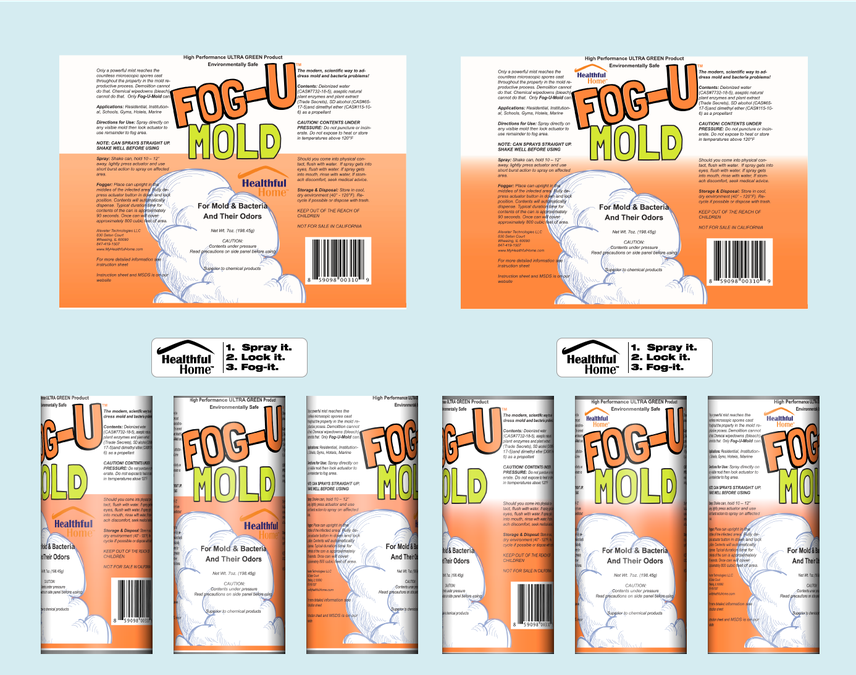 "Fog U Mold" aerosol can label, already .indd and .ai format, needs ...