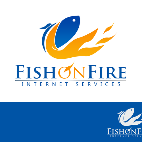 Fish on Fire - Internet Services Logo | Logo design contest