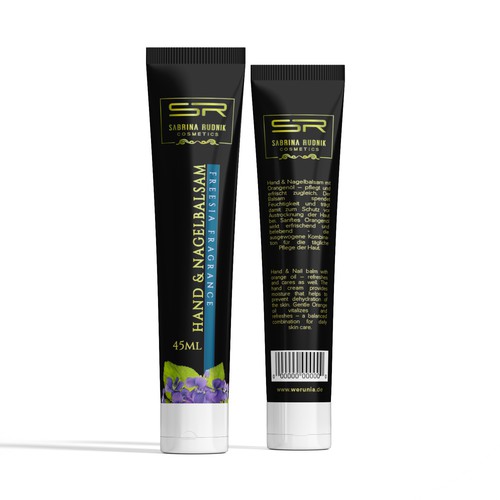 Create two luxurious hand balm tube (matt design, gender neutral ...