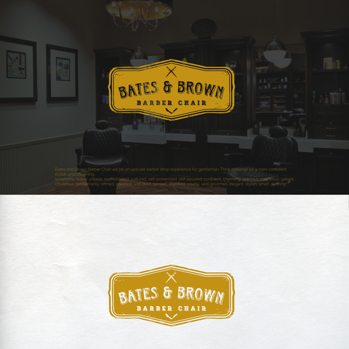 Create a sophisticated logo for Bates and Brown Barber Chair | Logo ...