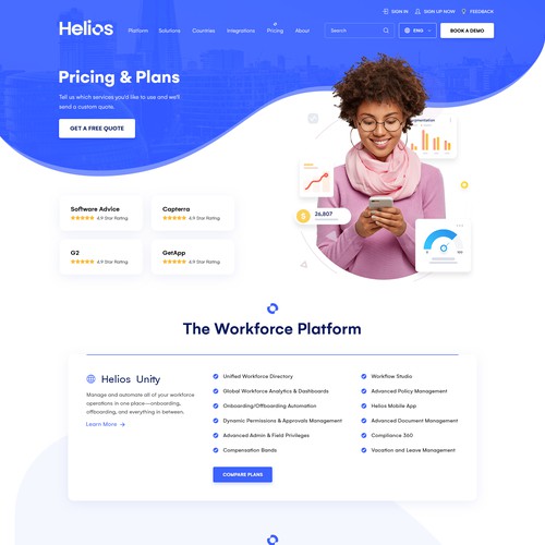 Designs | Helios Website Concept | Web page design contest