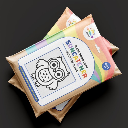 Designs | Playful packaging for kids suncatcher sticker craft kit ...