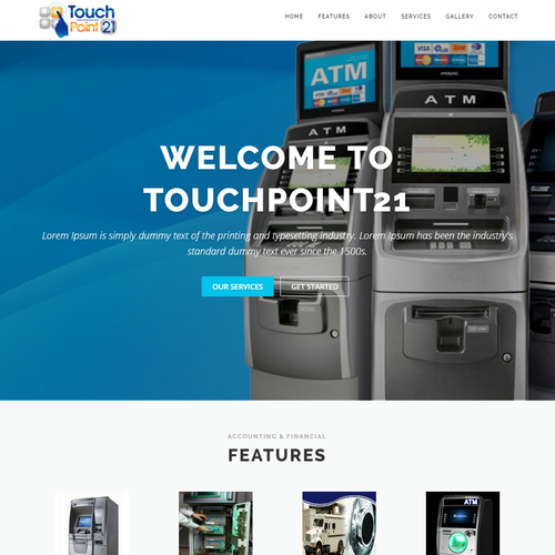Web Page for ATM Machine Company | Landing page design contest
