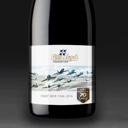Create a wine label to celebrate the Blue Angels' 70th anniversary ...