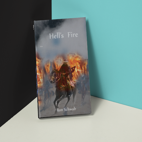 Design a book cover for action-packed Western novel “Hell's Fire ...