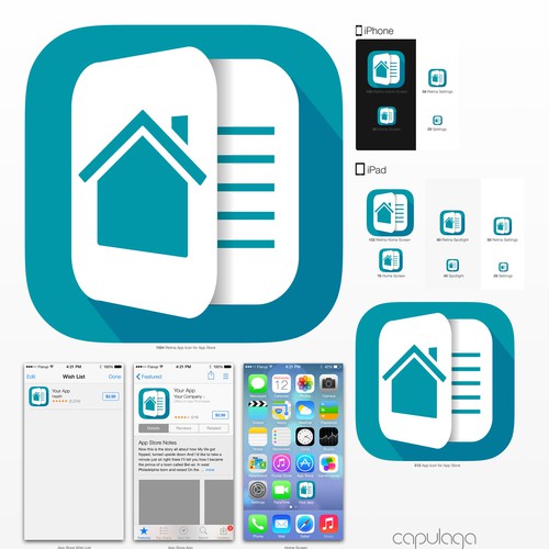 iPhone and iPad app icon for property inspection app | Icon or button ...
