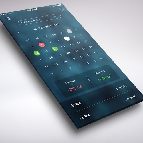 Design intuitive screens for a daily nutrition & fitness logging app ...