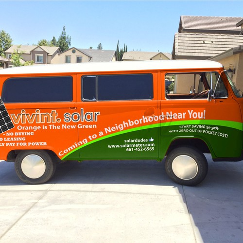 Designs | Create eye catching car wrap for 1973 VW Bus for Vivint Solar ...