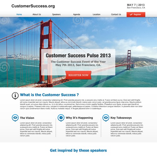 The 2013 Customer Success Conference Webpage | Web page design contest