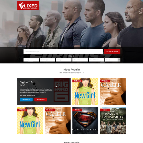 Web Page Design - Flixed - Netflix Search Engine | Web page design contest