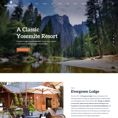Designs | Yosemite Hotel/Lodge Website Design | Web page design contest