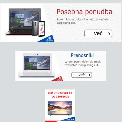 NEW: Website banners redesign for Petrol eShop | Banner ad contest