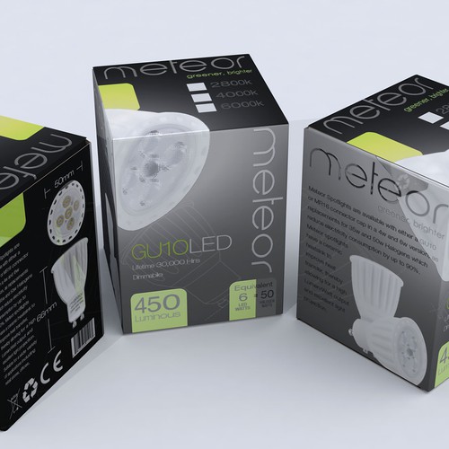 Packaging design for range of High Spec LED Lights | Product packaging ...