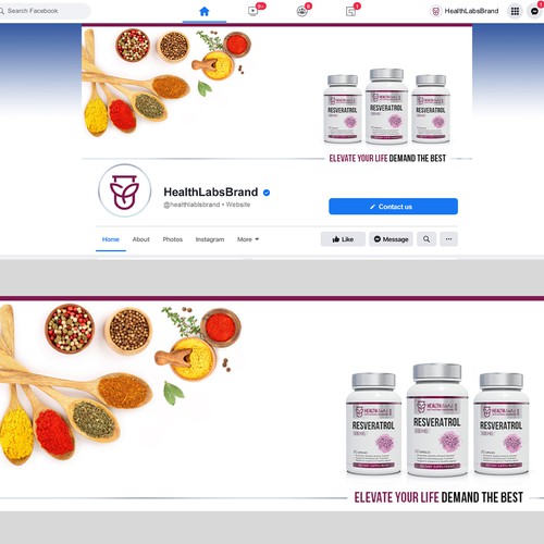 Designs | New Health Supplement Brand Facebook Banner | Social media ...