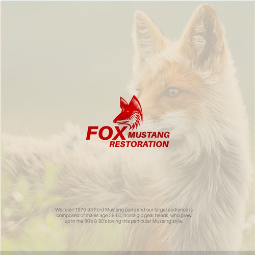 Create Strong, Modern Automotive Logo for Fox Mustang Restoration, '79 ...