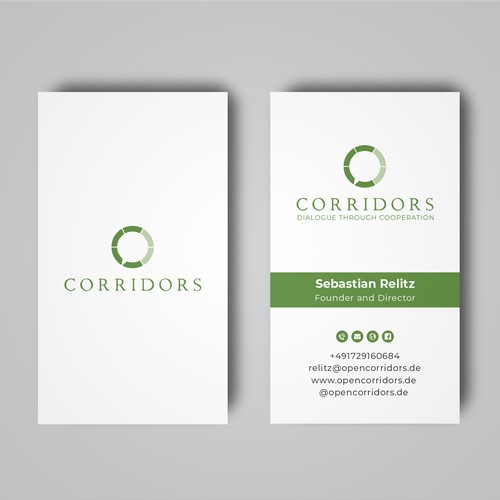 Modern business card for NGO; Logos available | Business card contest