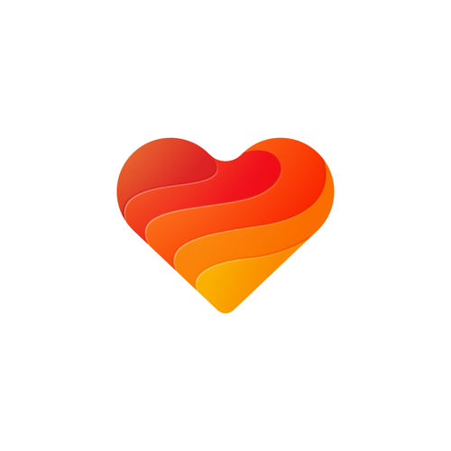 Heart app icon made out of pieces | Icon or button contest