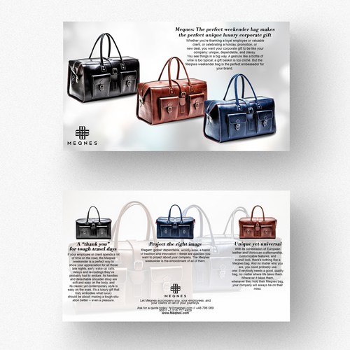 Design a Leaflet for a luxury leather brand | Postcard, flyer or print ...