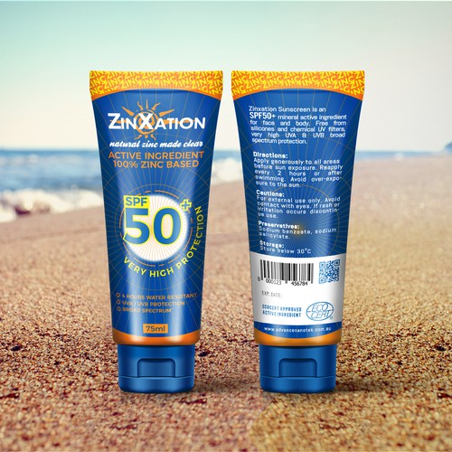 Design a Sunscreen Label for Tubes | Product packaging contest