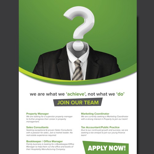'We need you'/ 'We are hiring' Poster for Human Resources Company ...